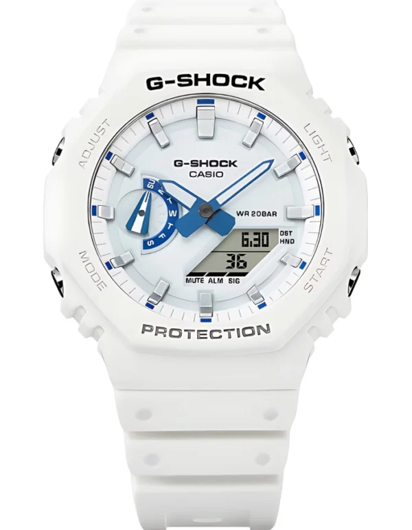 G-SHOCK Men Analog-Digital White Dial Watch – GA-2100HDS-7ADR – TimeZone